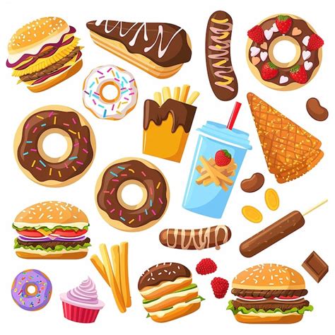Premium Photo Flat Lay Of Healthy And Unhealthy Food From Fruits And