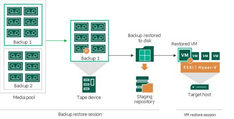 How Restoring Vm From Tape To Infrastructure Works Veeam Backup Guide