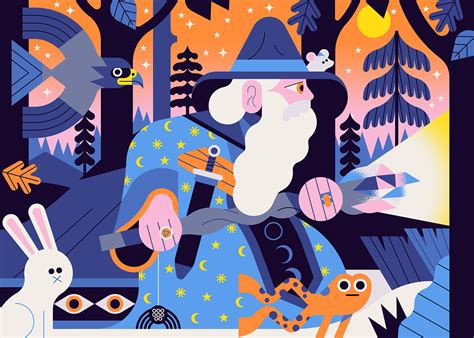 Wizard Puzzle — Owen Davey Illustration