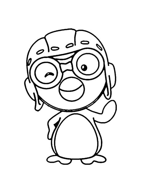 Pororo Poby Coloring Page Free Printable Pdf