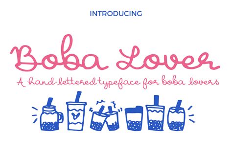 Boba Lover Script Font Script Font Bundles