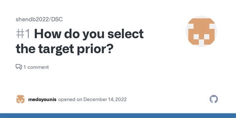 How Do You Select The Target Prior Issue 1 Shendb2022 DSC GitHub