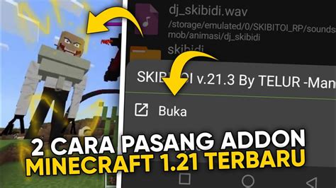 Cara Pasang Addon Minecraft Mcpe 121 Youtube