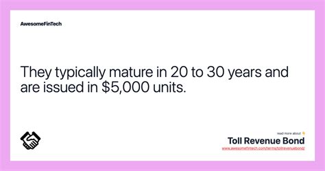 Toll Revenue Bond AwesomeFinTech Blog