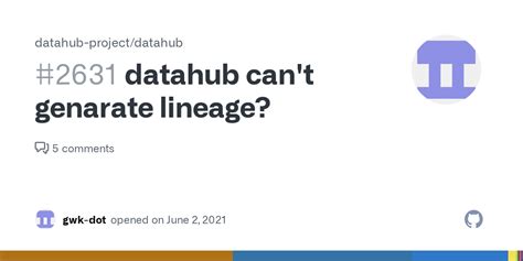 Datahub Cant Genarate Lineage · Issue 2631 · Datahub Projectdatahub