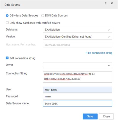 Microstrategy Intelligence Server Exasol Db Documentation