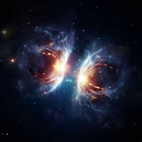 Binary System Two Stars Orbiting Around A Common Center Of Stock Photo Image Of Rare