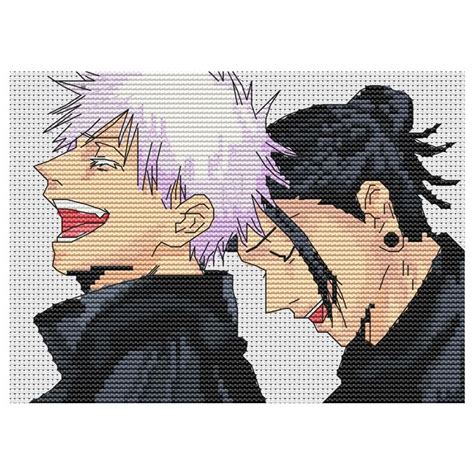 Anime Cross Stitch Pattern Jujutsu Kaisen Satoru Suguru Inspire