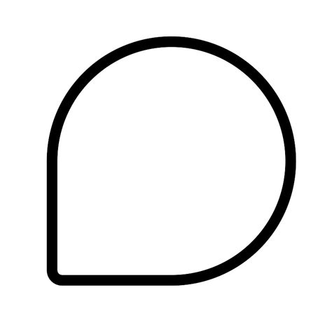 Chat Teardrop Thin Vector SVG Icon SVG Repo