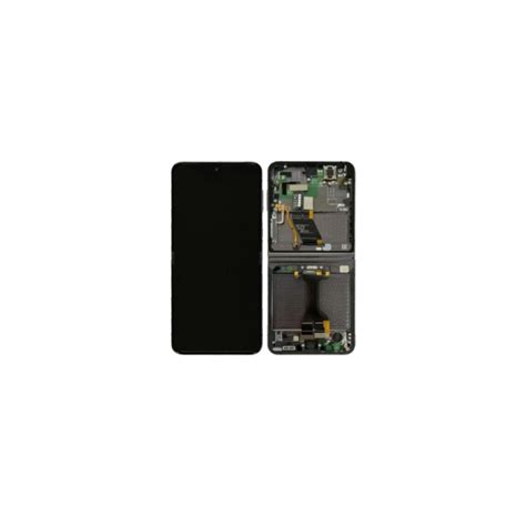 Original Ecran LCD Et Vitre Tactile Graphite Avec Chassis Pour Samsung Galaxy Z Flip G F