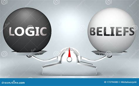 Logic And Beliefs As Different Choices In Life Pictured As Words