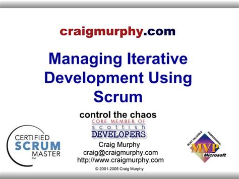 Managing Iterative Development Using Scrum Ppt Technology And Computing