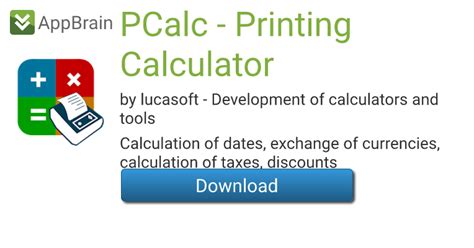 Pcalc Printing Calculator For Android Free App Download
