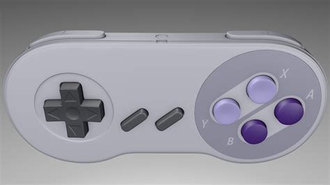 Super Nintendo Controller Model Turbosquid 1646125