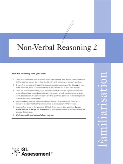 Non Verbal Reasoning 2 Test Booklet Pdf Elementary Mathematics