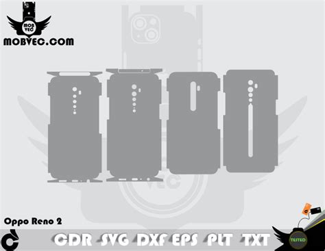 Oppo Reno Skin Cut Template Vector Vectorgi Digital Market