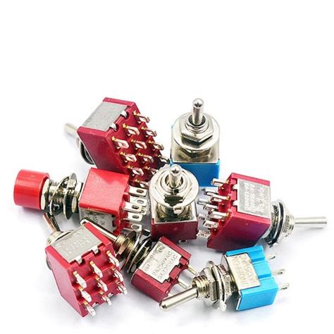 1pcs Red Mini 3 6 9 12pin 2 3position Toggle Switches Mini Toggle