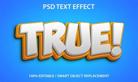 Premium PSD Editable Text Effect True Premium