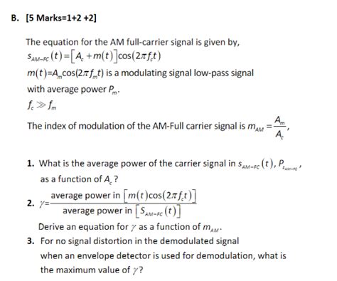 Solved Page 6 Question 2 Analogue Modulation And Signal