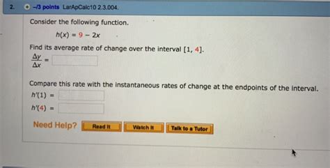 Solved 2 13 Points LarApCalc 10 2 3 004 Consider The Chegg