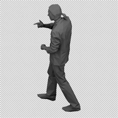 Premium Psd Isometric Male 3d Render