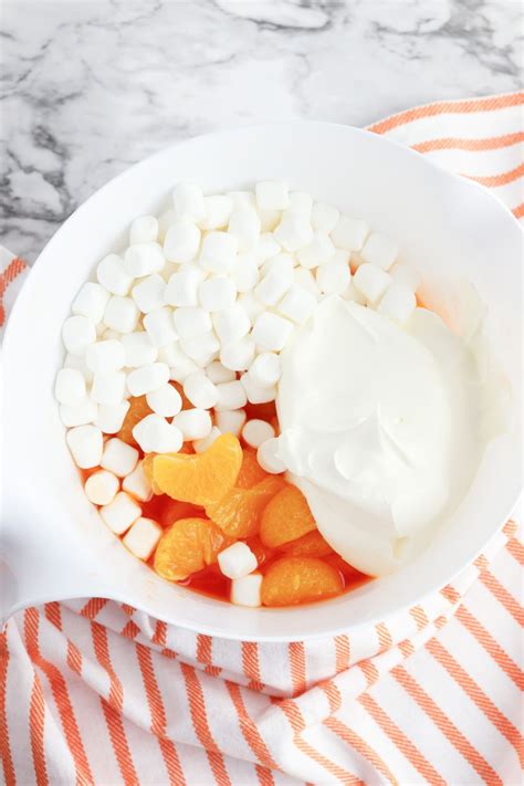 4 Ingredient Mandarin Orange Jello Salad • Bake Me Some Sugar