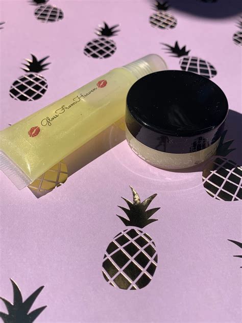 Pineapple Paradise Duo Cute Summer Lip Gloss Lip Scrub Etsy