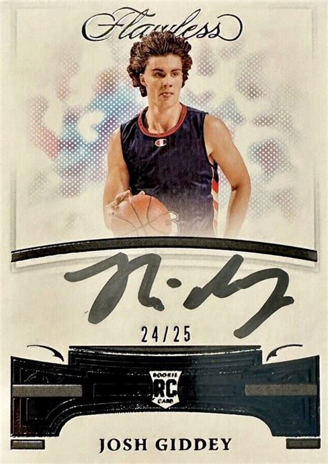 2021 22 Panini Flawless Collegiate Rookie Autographs 17 Josh Giddey