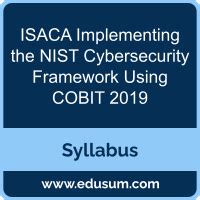 ISACA Implementing The NIST Cybersecurity Framework Using COBIT Certification Syllabus And