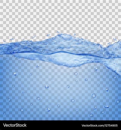 Blue Water Wave Transparency Royalty Free Vector Image Blue Water Wave Transparency Royalty Free Vector Image