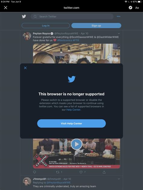 Unsupported Browser When Opening Twitter Links With Slide As Default