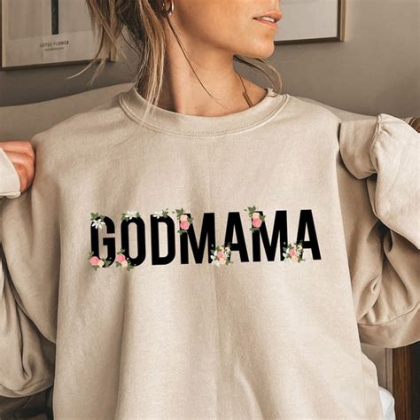 Godmama Svg Flowers Etsy