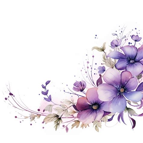 Premium Photo Purple Flowers On A White Background With Purple Leaves