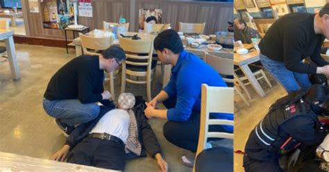 군의원이 식당서 쿵 쓰러진 어르신 응급처치 생명 구해