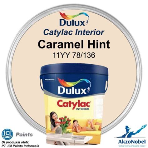 Jual CAT DULUX CATYLAC INTERIOR 5 KG CARAMEL HINT 11YY 78 136 Di