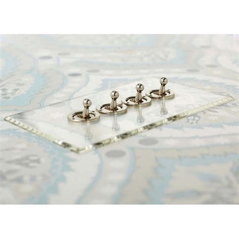 4 Gang 20a Double Pole Dolly Switch In Invisible Plate With