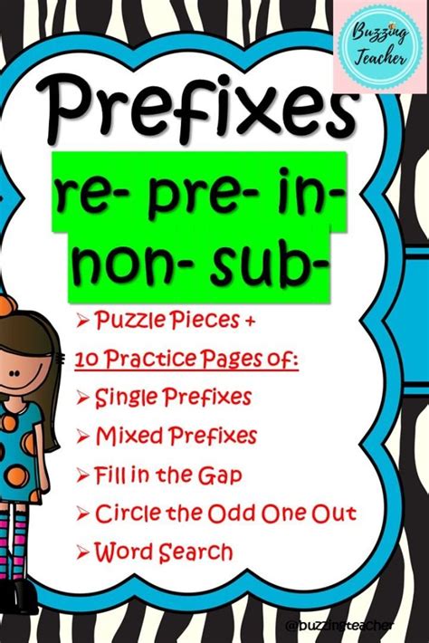 Prefixes In Pre Re Non Sub Morphology Practice And Worksheets Prefixes Word Work Centers