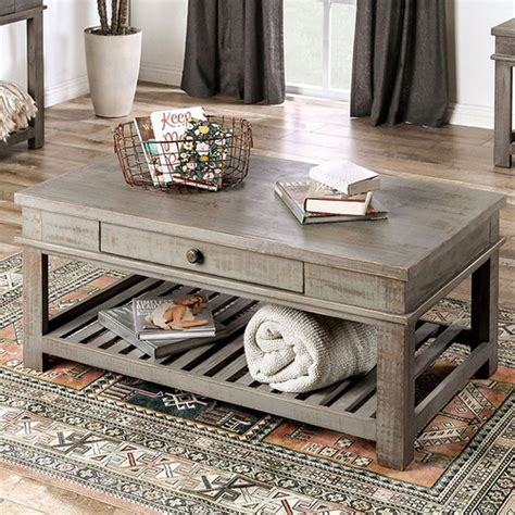 Mcallen Coffee Table Rustic Gray Foagroup Euroclassicfurniture