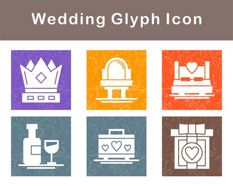 Wedding Vector Icon Set 21382077 Vector Art At Vecteezy