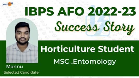 Ibps Afo 2022 23 Selected Candidate Manu Horticulture Student Msc