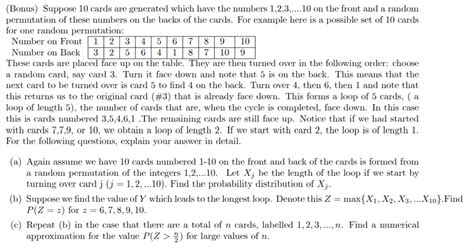 bonus suppose 10 cards are generated which have the