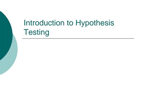 SOLUTION Intro To Hypothesis Testing Studypool