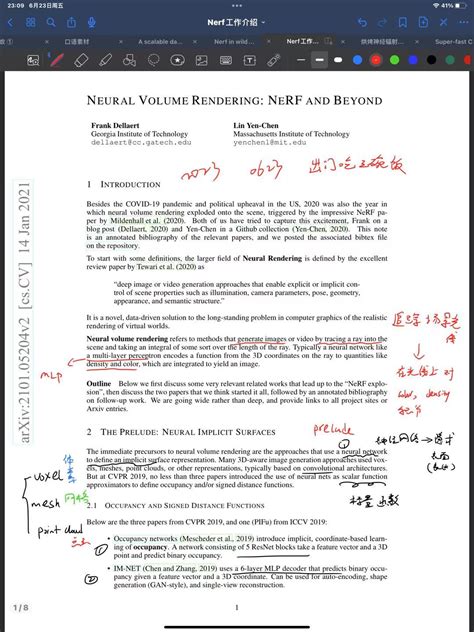 Nerf论文前后介绍以及今后方向（2020）学习neural Volume Renderingnerf And Beyond在nerf中