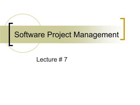 Software Engineering Project Scheduling Ppt