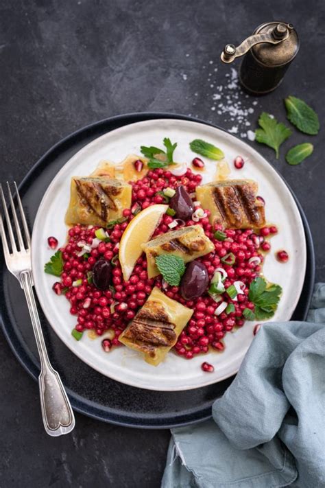 Pink Perl Couscous Salat Mit Gebratenen Maultaschen Trickytine