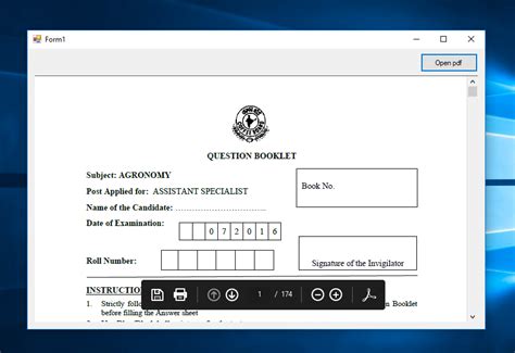 how to view pdf file inside the form using c sourcecodester