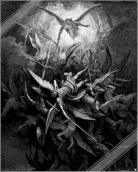Paradise Lost Poster Gustav Dore Poster Paradise Lost Etsy
