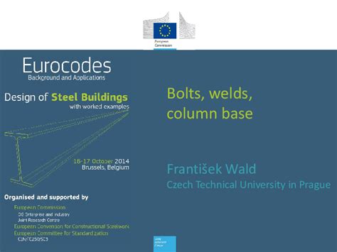 Bolts Welds Column Base Eurocodes Design Of Steel Buildings With