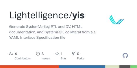 github lightelligence yis generate systemverilog rtl and dv html