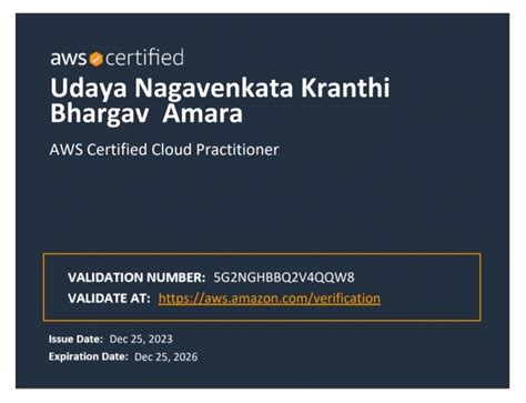 Aws Cloudpractitioner Certificationjourney Cloudcomputing Udaya Amara